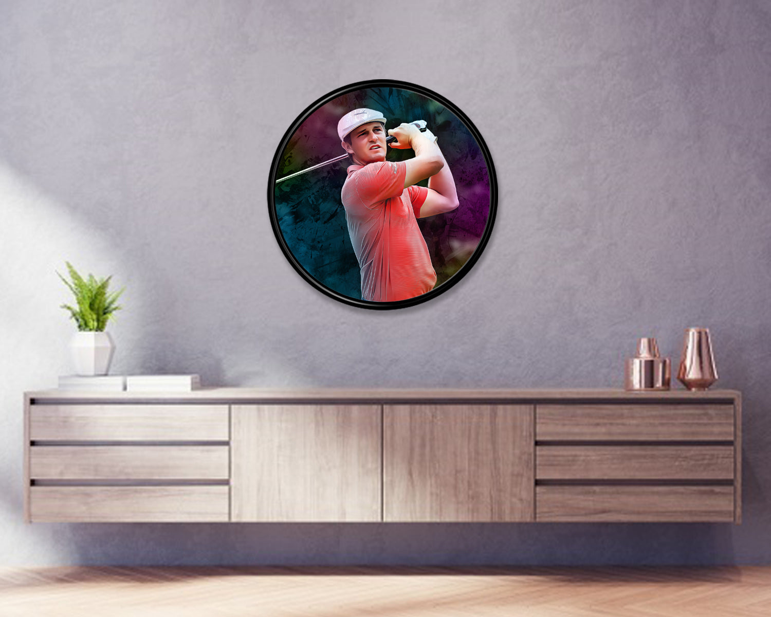 Bryson dechambeau Round Wall Art – My Idea Sports Canvas