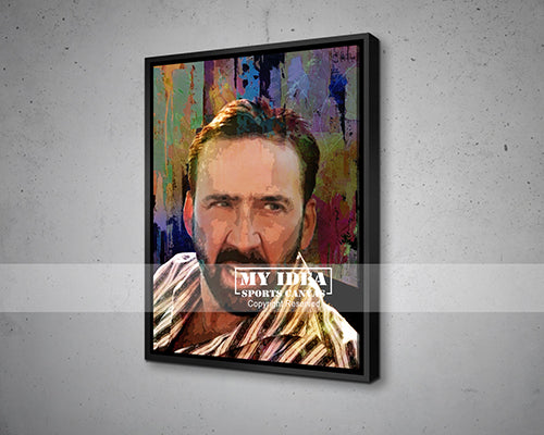 Nicolas Cage Multicolor Wall Art – My Idea Sports Canvas