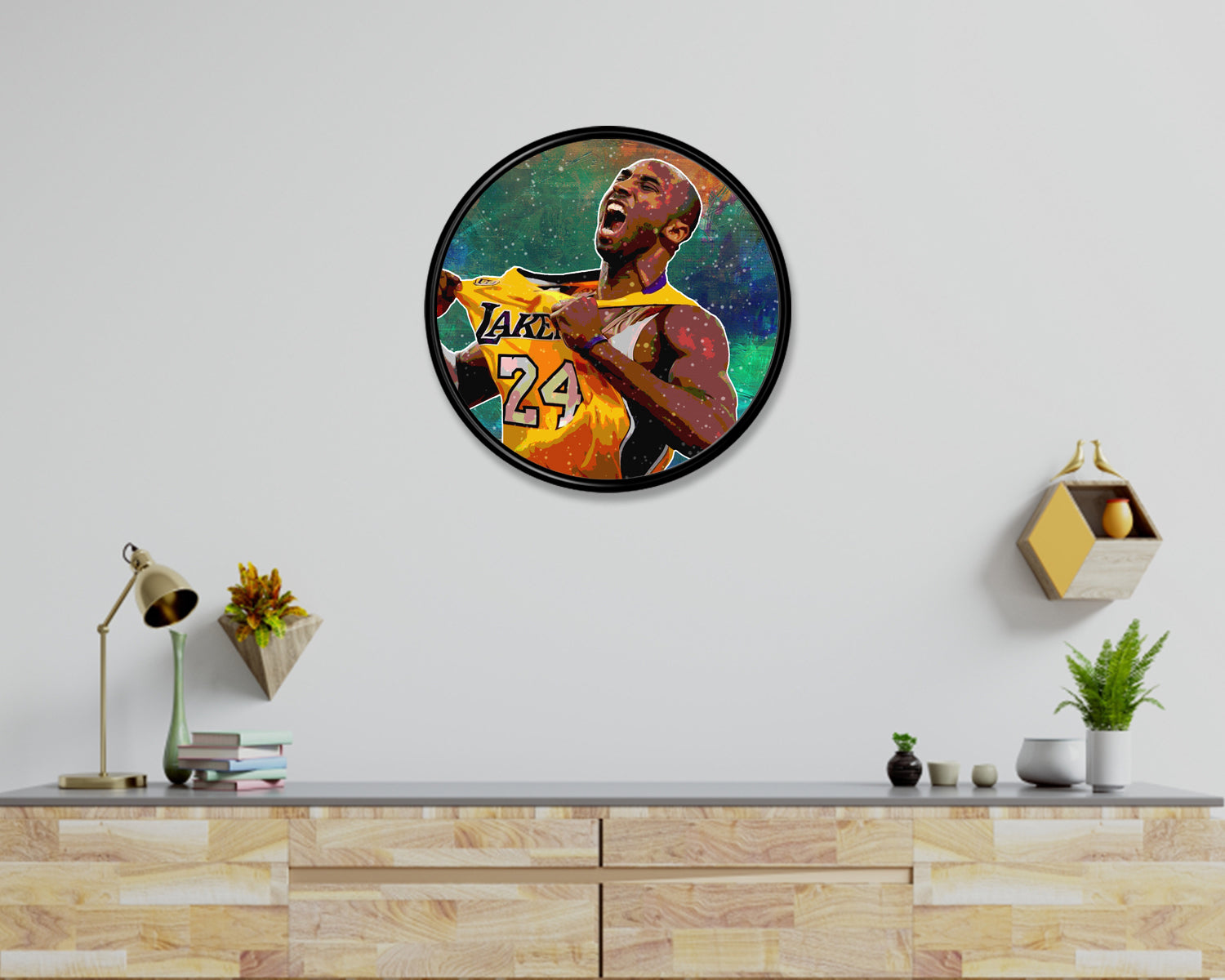 Kobe Bryant Round Wall Art – My Idea Sports Canvas