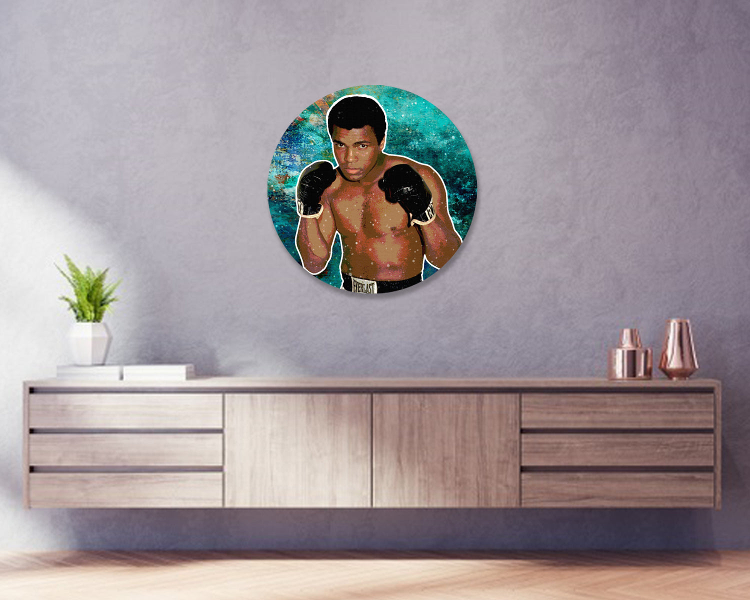 Muhammad Ali Round Wall Art – My Idea Sports Canvas