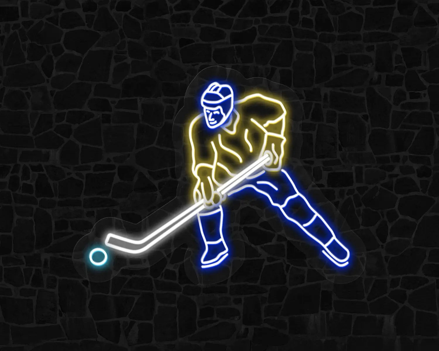 Ice Hockey Player Neon Sign – My Idea Sports Canvas