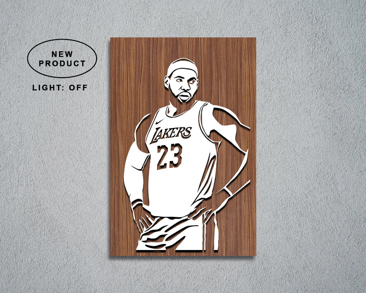 Lebron James LED Wooden Decal – My Idea Sports Canvas
