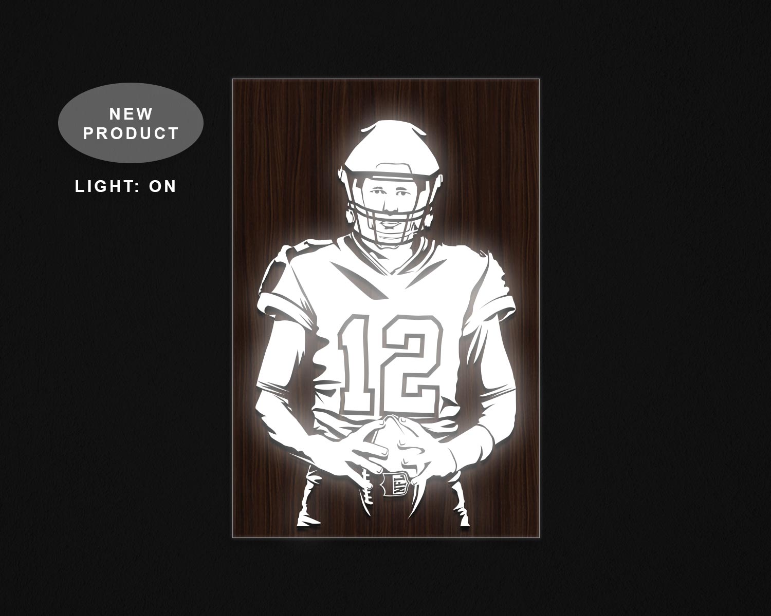 Tom Brady LED Wooden Decal – My Idea Sports Canvas